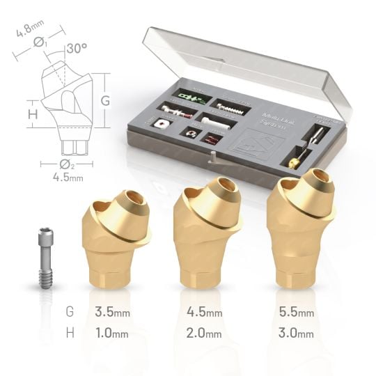 30° Angled Clicq™ Multi-Unit Abutment | Mini-Kit compatible with ...